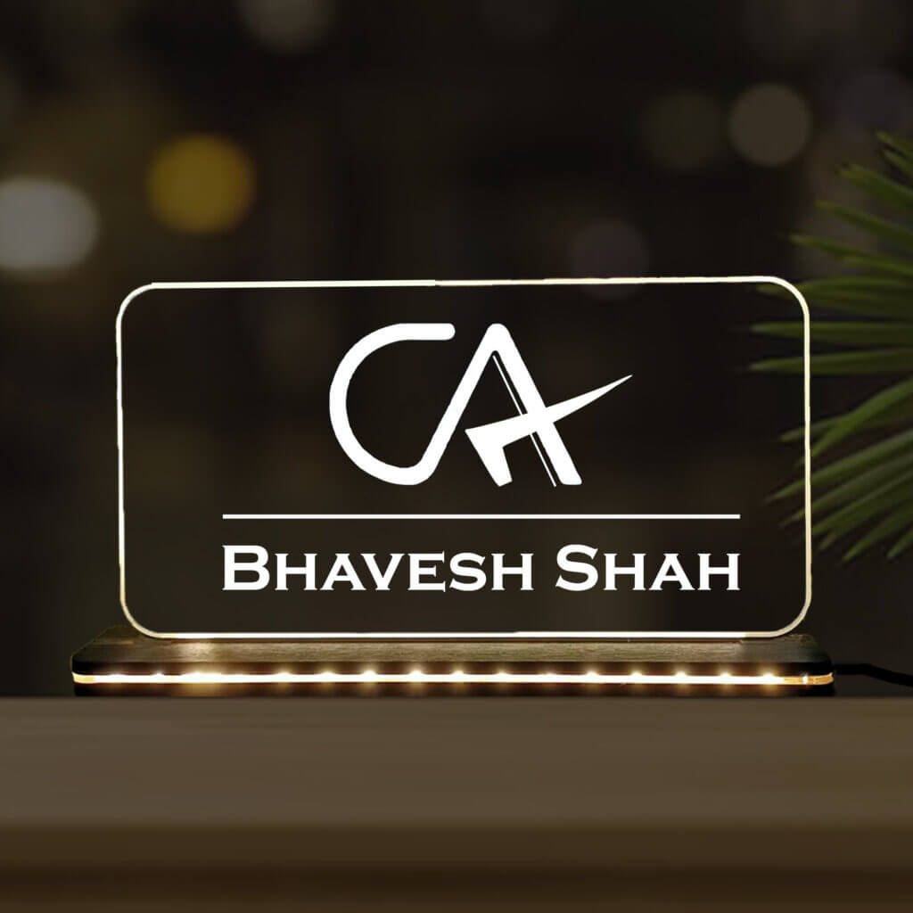 Personalized Chartered Accountant Name Lamp | Gift For CA – Cool Vibe