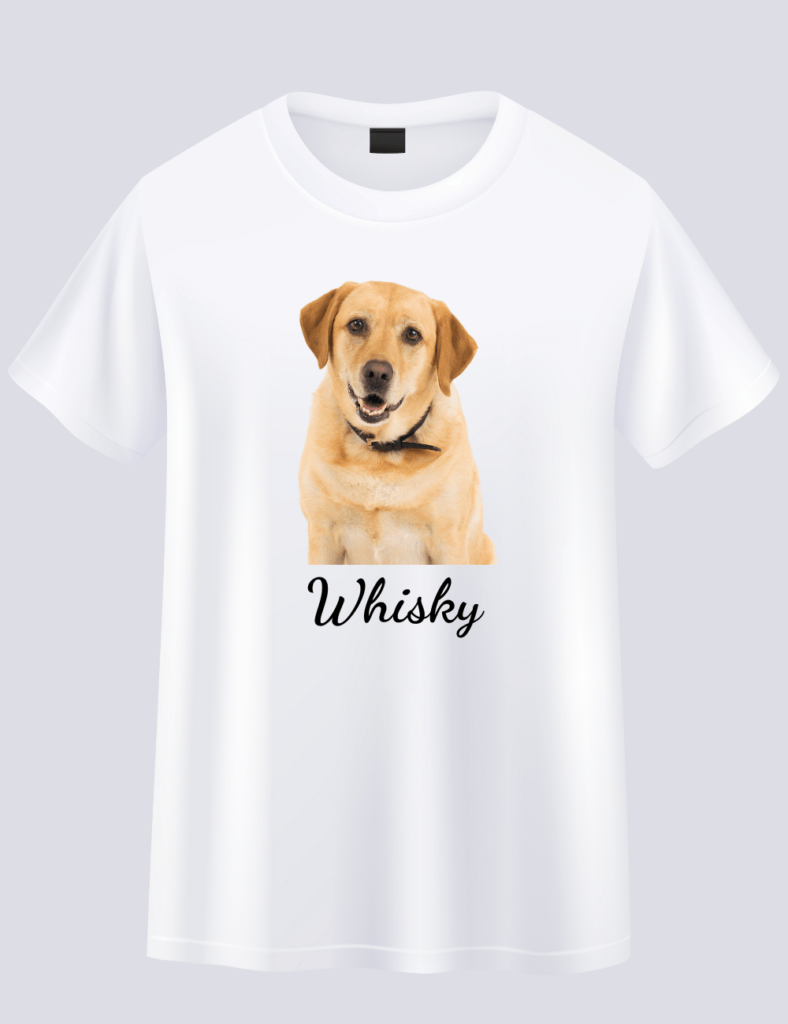 Personalized Unisex T-Shirt With Your Pet’s Photo and Name – Cool Vibe